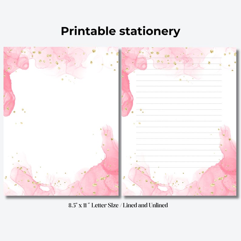 PRINTABLE Stationery, Printable Letter Writing Stationery | Marble ...