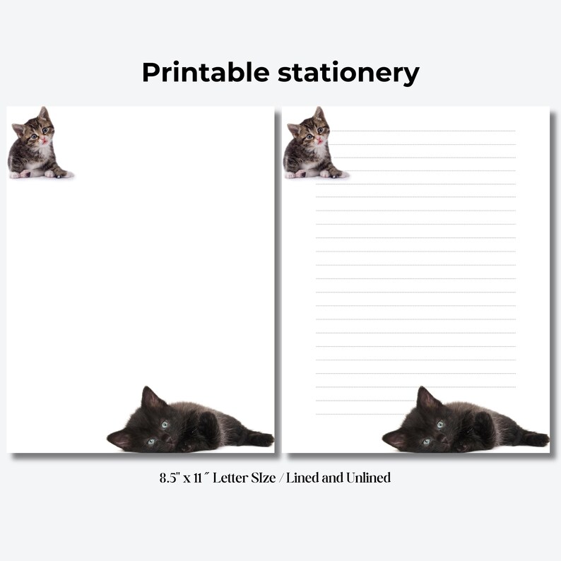 PRINTABLE Stationery, Printable Letter Writing Stationery | Pet, Cat ...