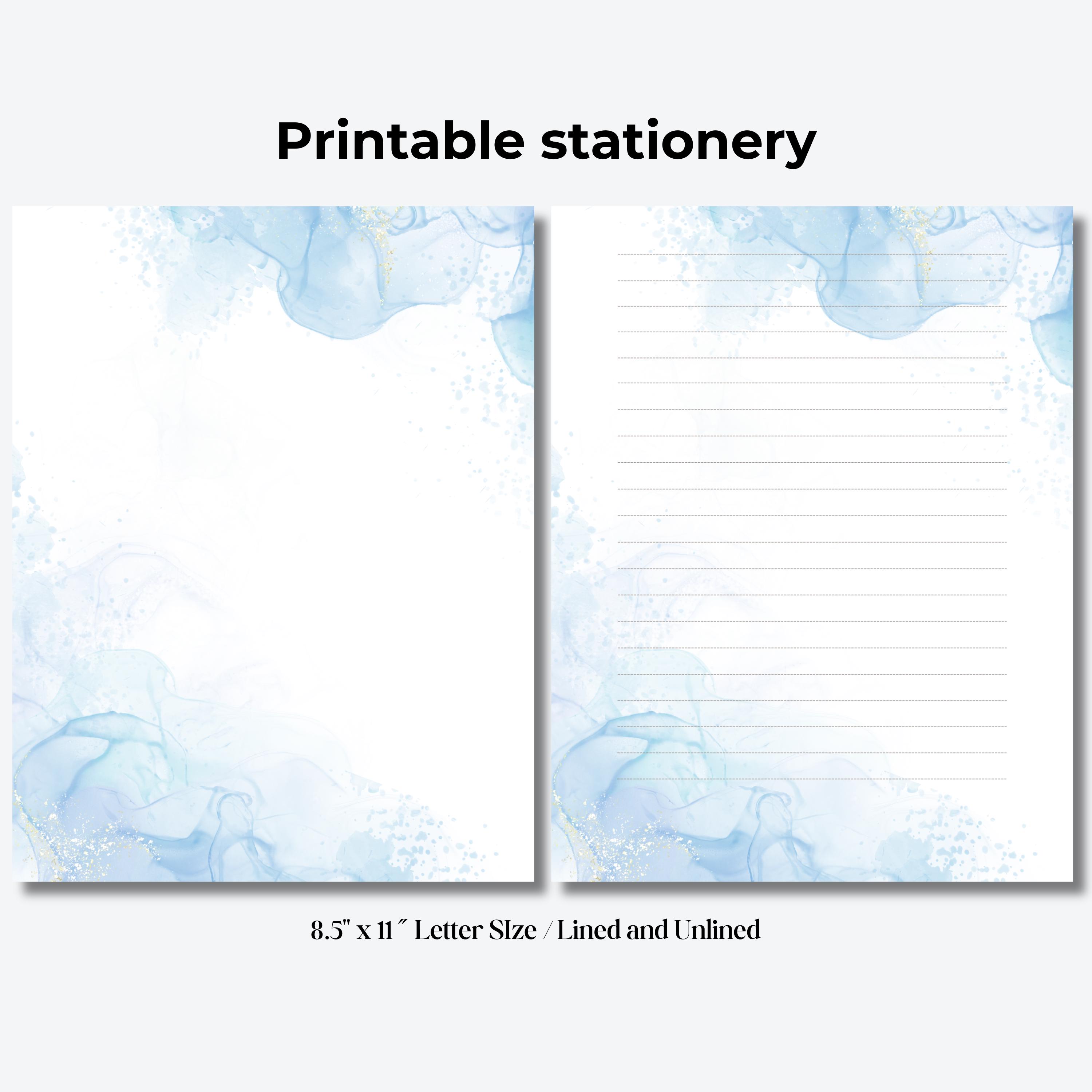 PRINTABLE Stationery, Printable Letter Writing Stationery | Marble ...
