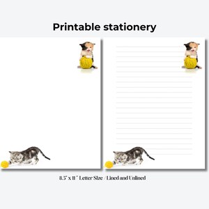 PRINTABLE Stationery, Printable Letter Writing Stationery | Pet, Cat ...
