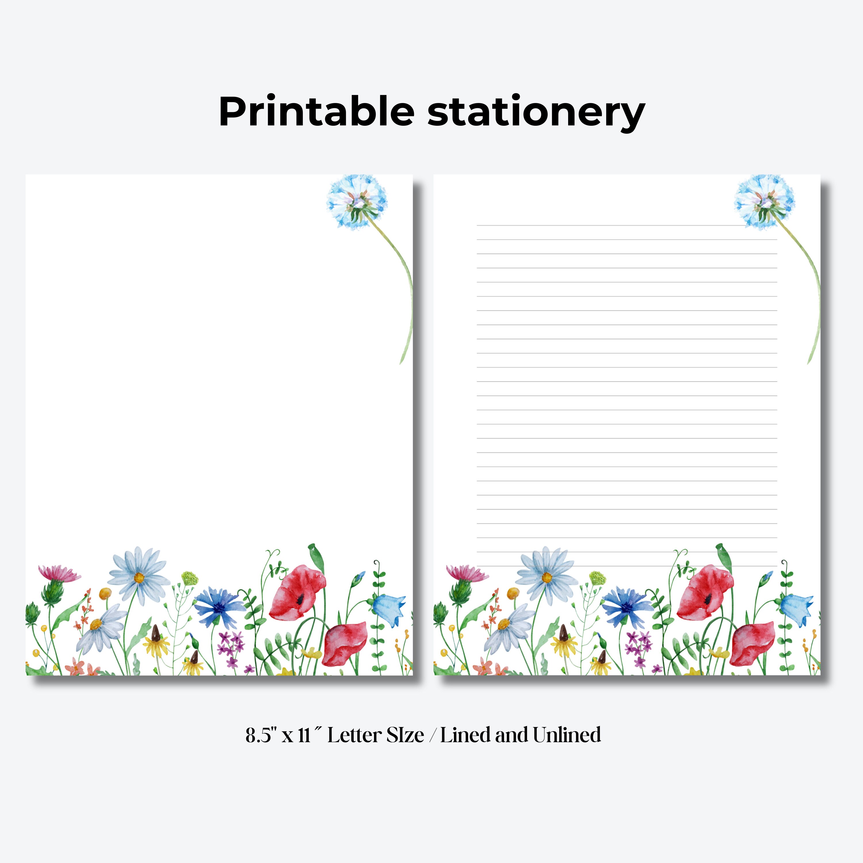 PRINTABLE Stationery, Printable Letter Writing Stationery | Botanical ...