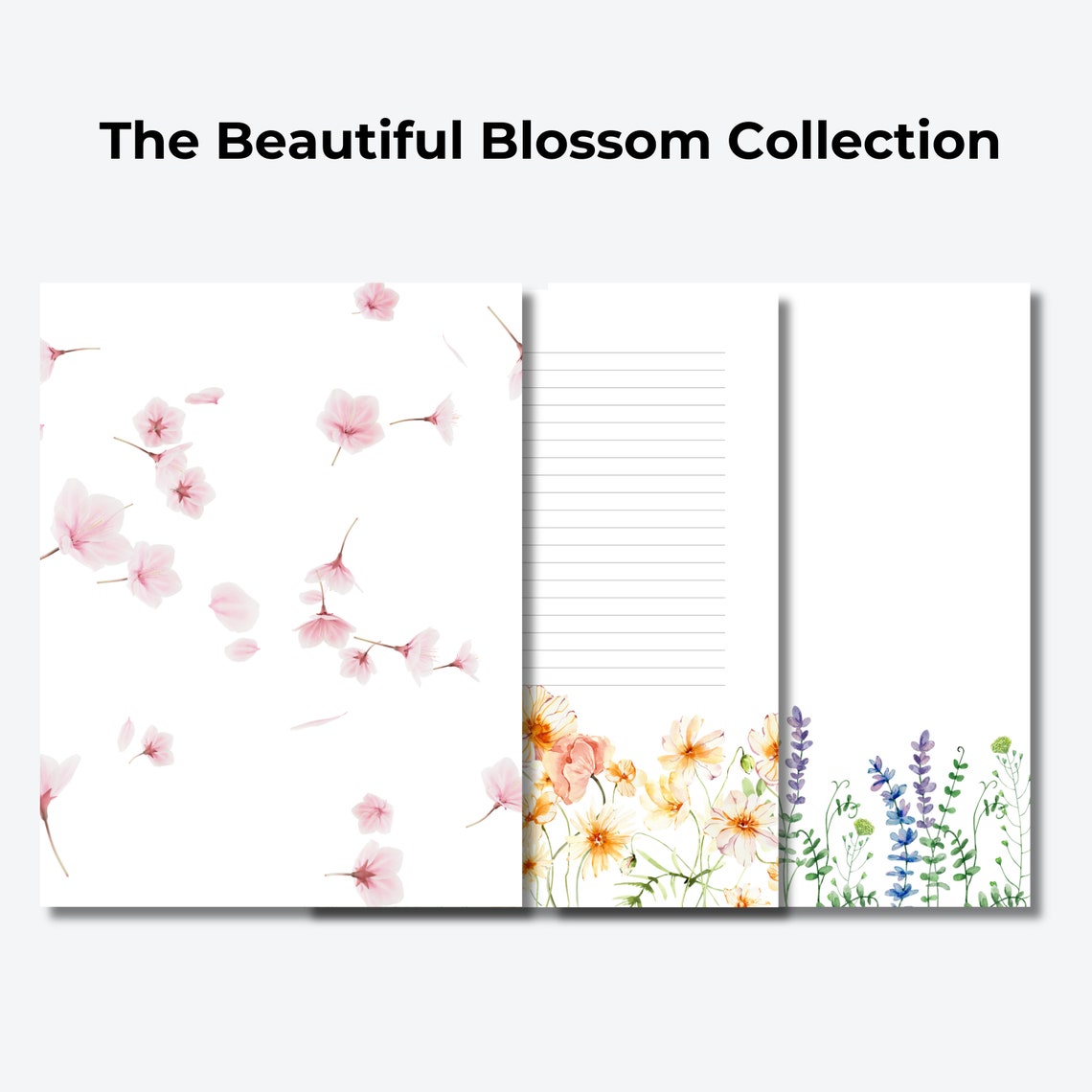 Botanical Stationery Set: Floral Letter Writing Paper (printable ...