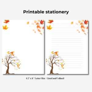 PRINTABLE Stationery, Printable Letter Writing Stationery | Autumn ...