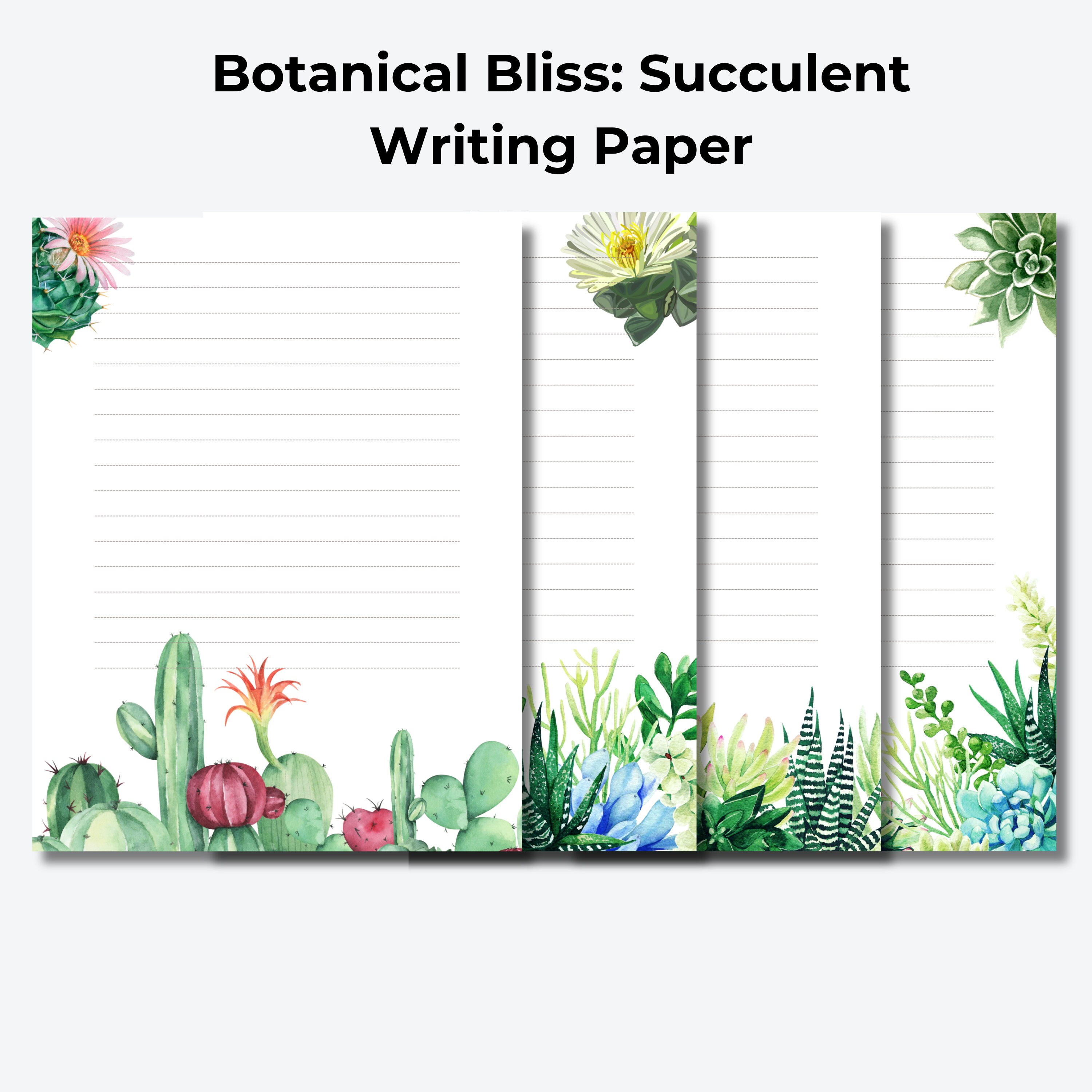 PRINTABLE Stationery, Printable Letter Writing Stationery Botanical ...