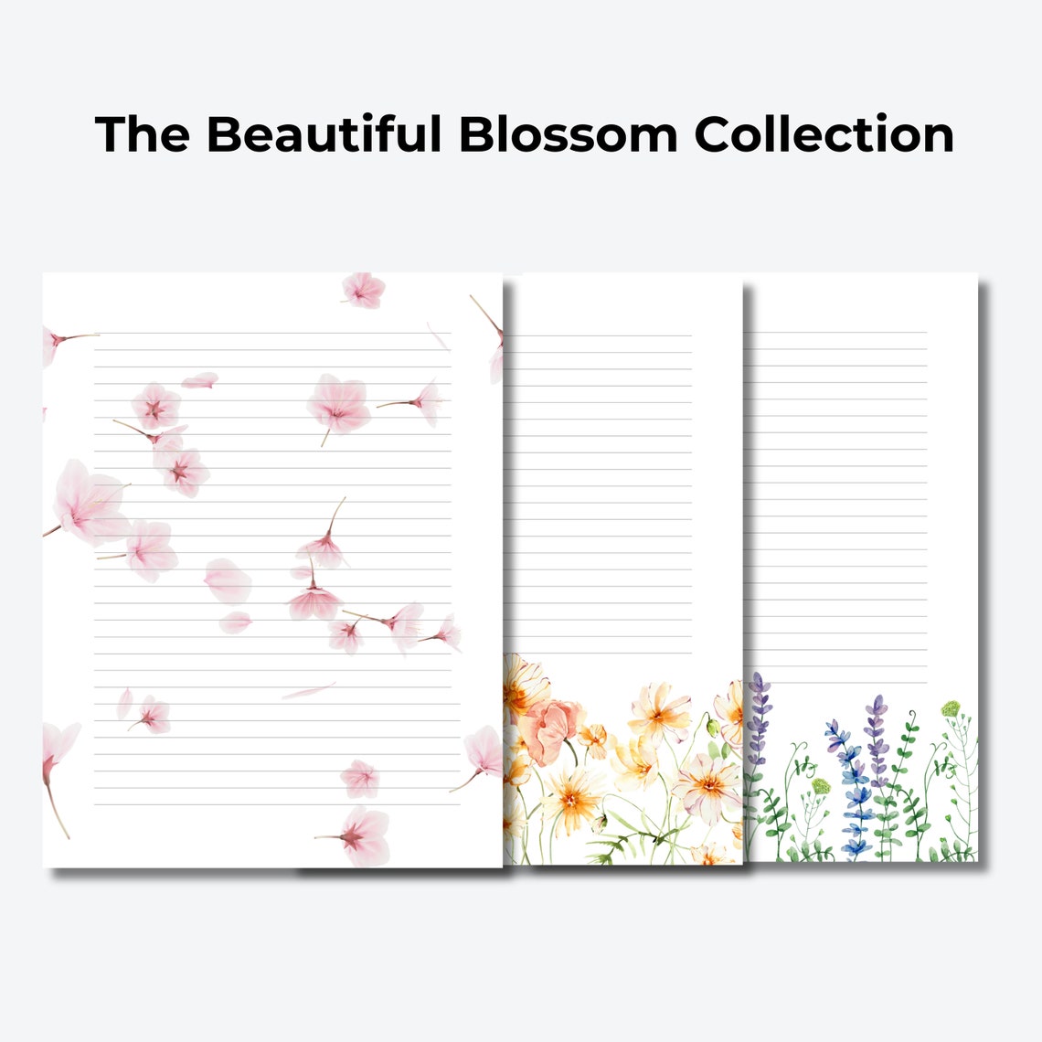 PRINTABLE Stationery, Printable Letter Writing Stationery Botanical ...