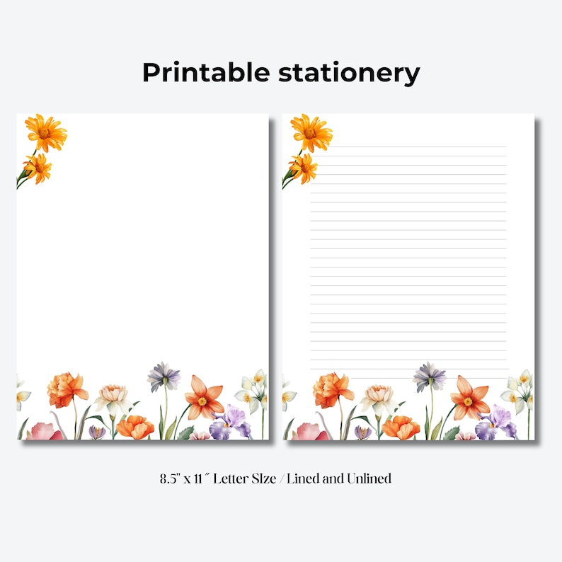 PRINTABLE Stationery, Printable Letter Writing Stationery | Botanical ...
