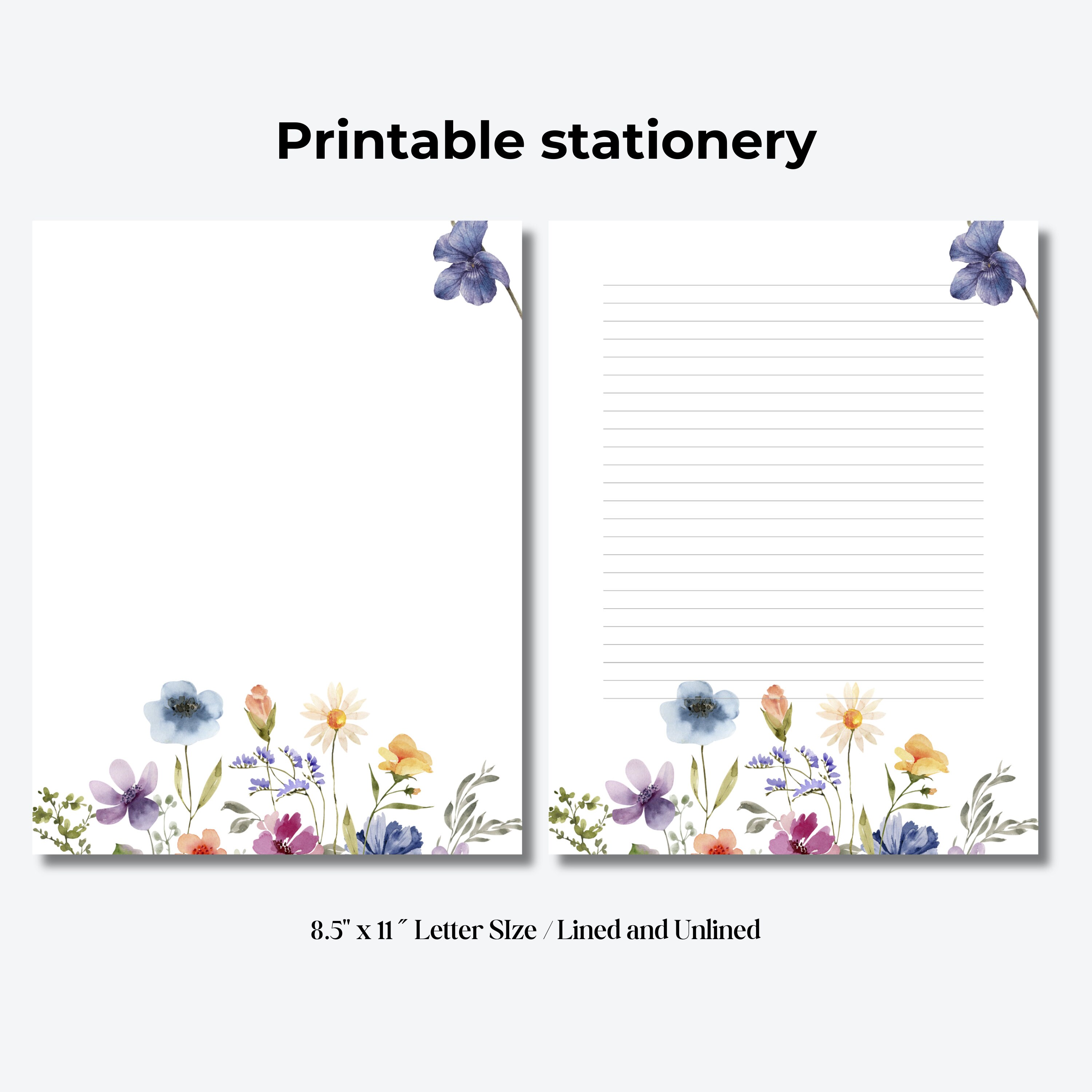 PRINTABLE Stationery, Printable Letter Writing Stationery | Botanical ...