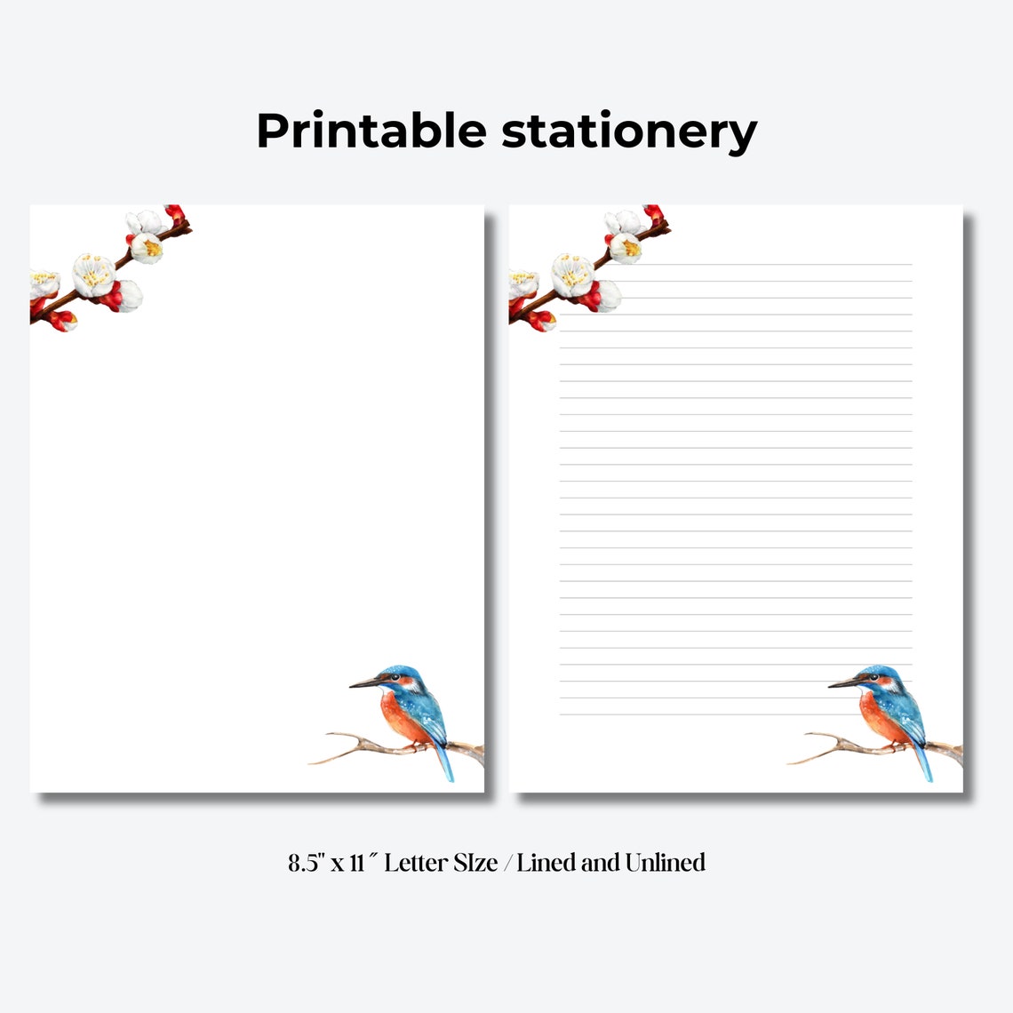 PRINTABLE Stationery, Printable Letter Writing Stationery Letter ...