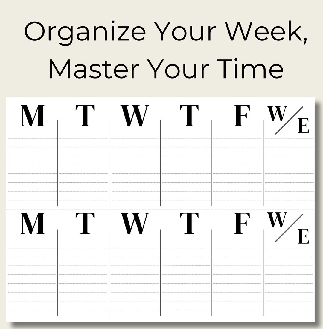 Weekly Printable Planner | Plain to Do List Simple | Tasks List ...