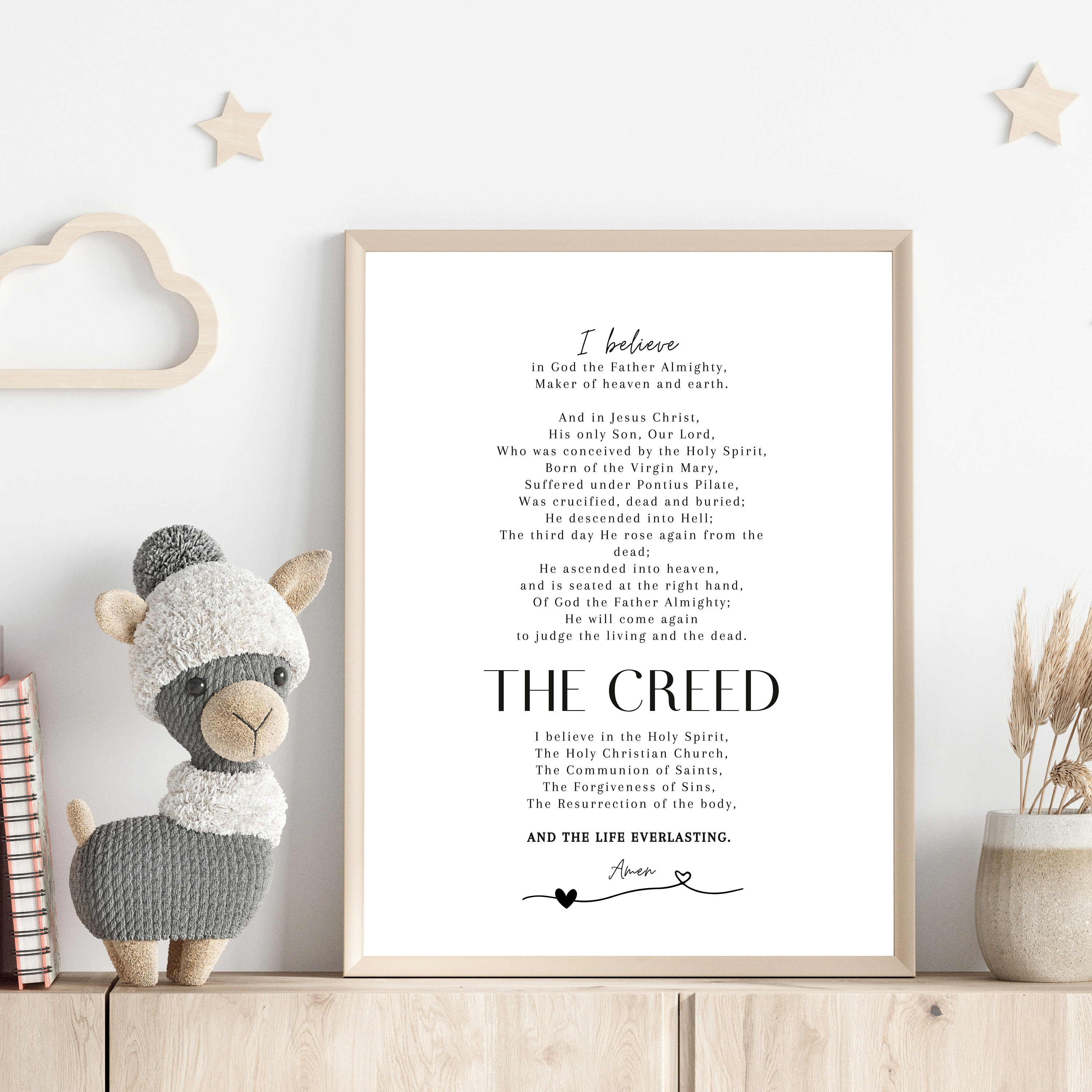 Apostles Creed, Nicene Creed, Scripture Sign, Prayer Wall Art, Baptism ...