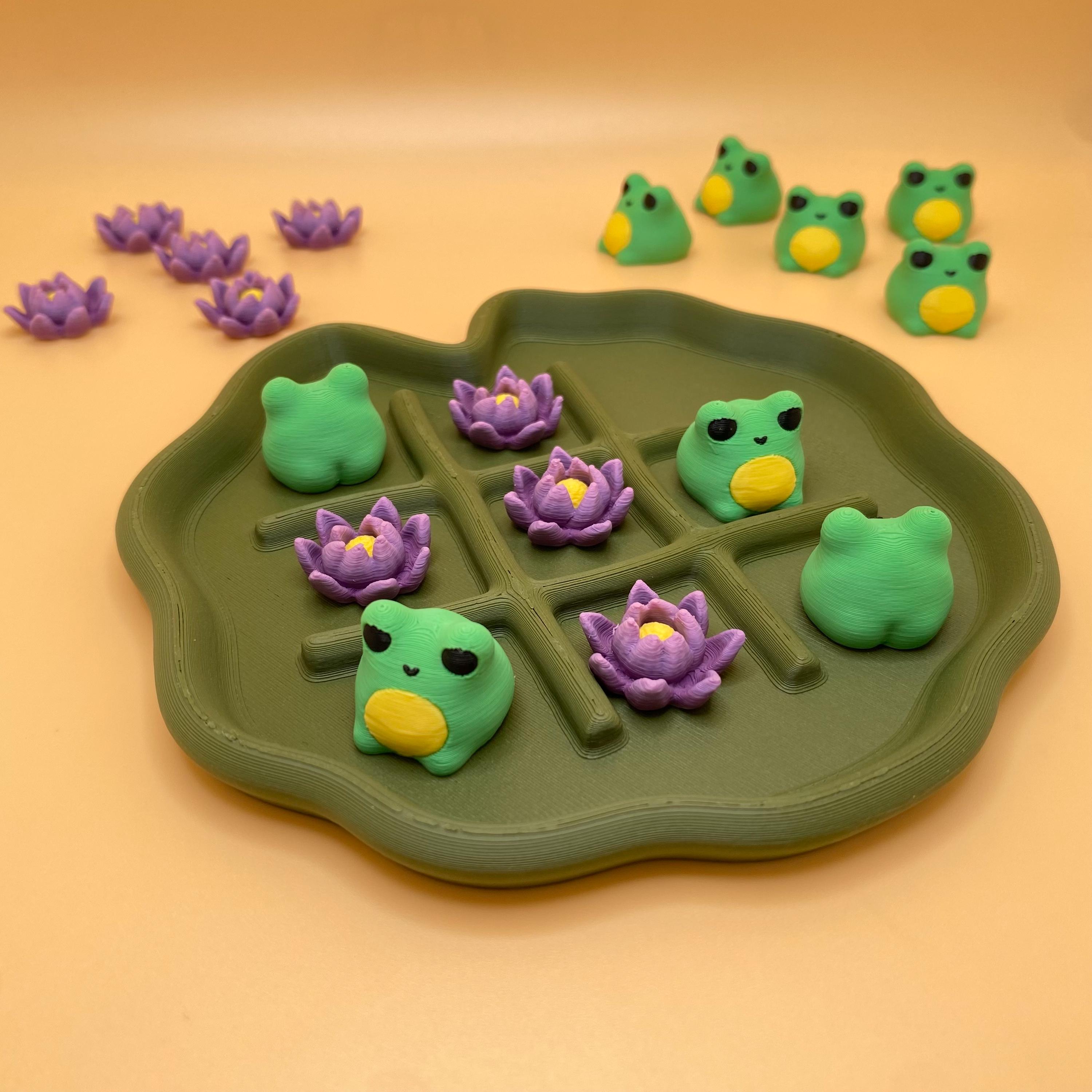 Tic Tac Toad Cute Classic Tic-tac-toe Homemade Frog Lillypad Game - Etsy