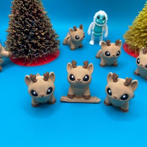 Flexi Reindeer Fidget Toy Stocking Stuffer 3D Printed Ornament - Etsy