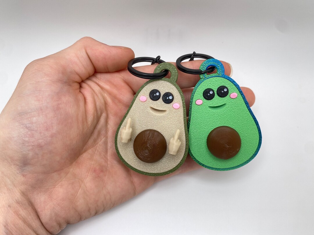 Bad Avocado Middle Finger 3D Keychain - Etsy