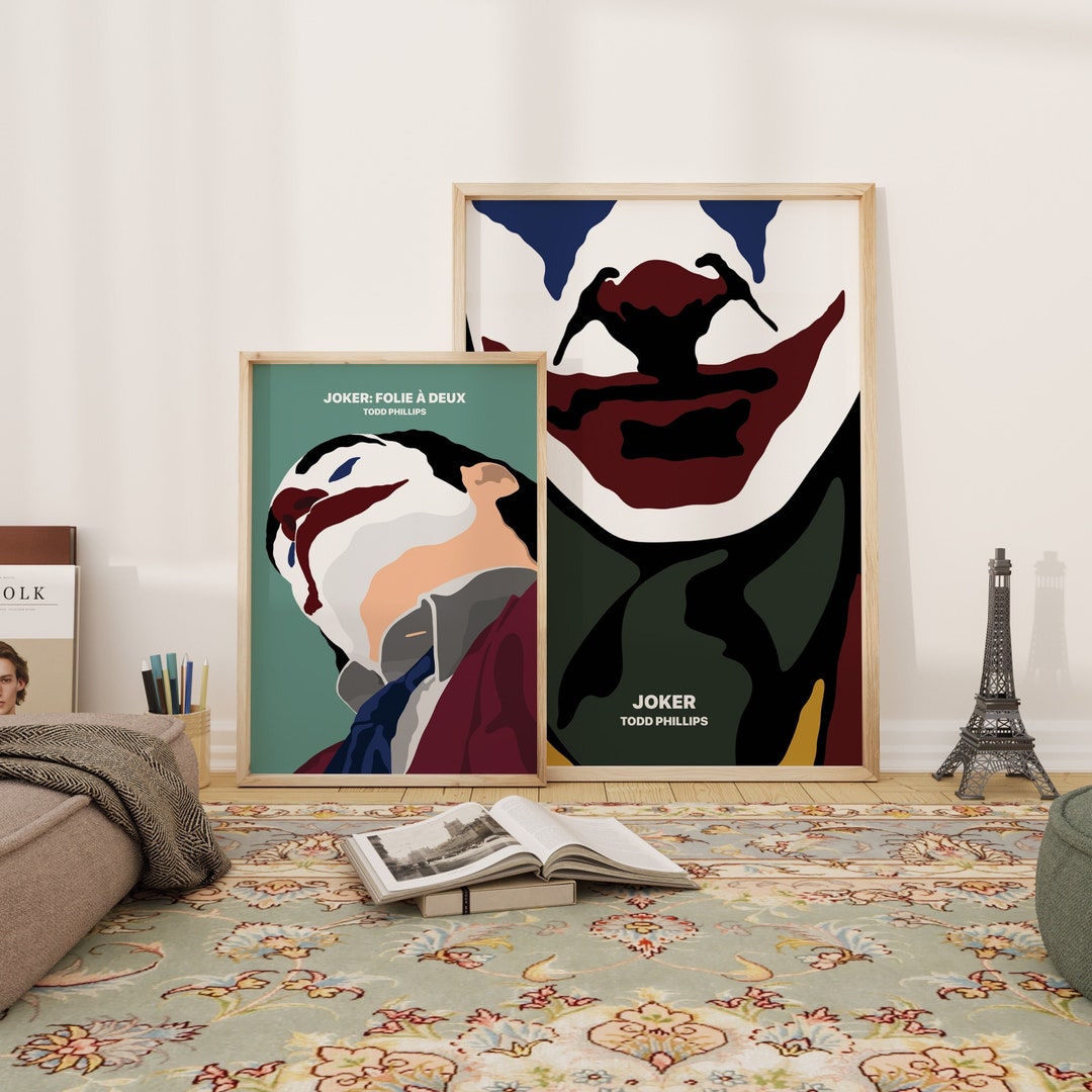 SET OF 2 Joker Posters Printable Folie à Deux Illustration Gift Idea ...