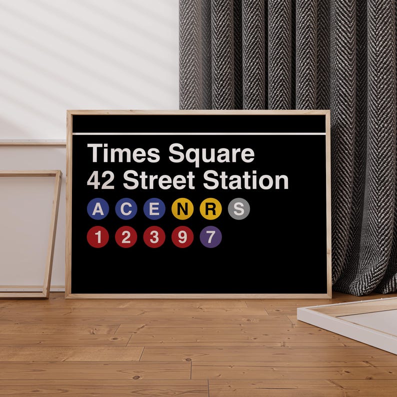 Times Square Print: Modern New York Apartment Wall Art (digital ...