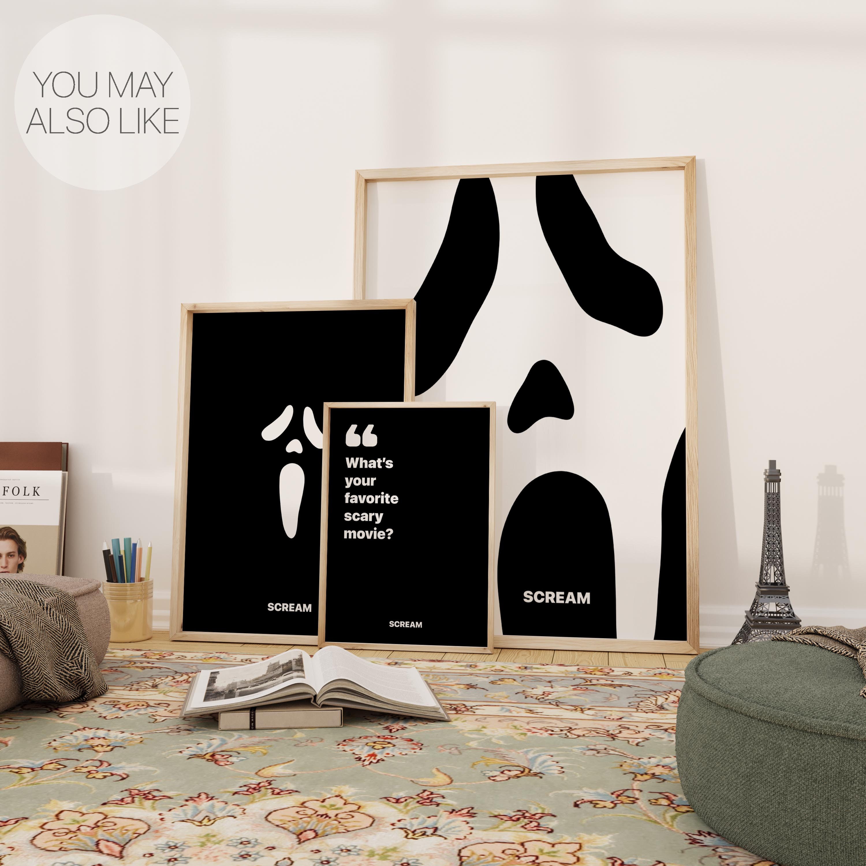 SET OF 2 Scream Posters Printable Scream Illustration Gift Idea Movie ...