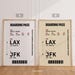 Custom Boarding Pass Print Plane Ticket Wall Art Travel Memory Gift ...