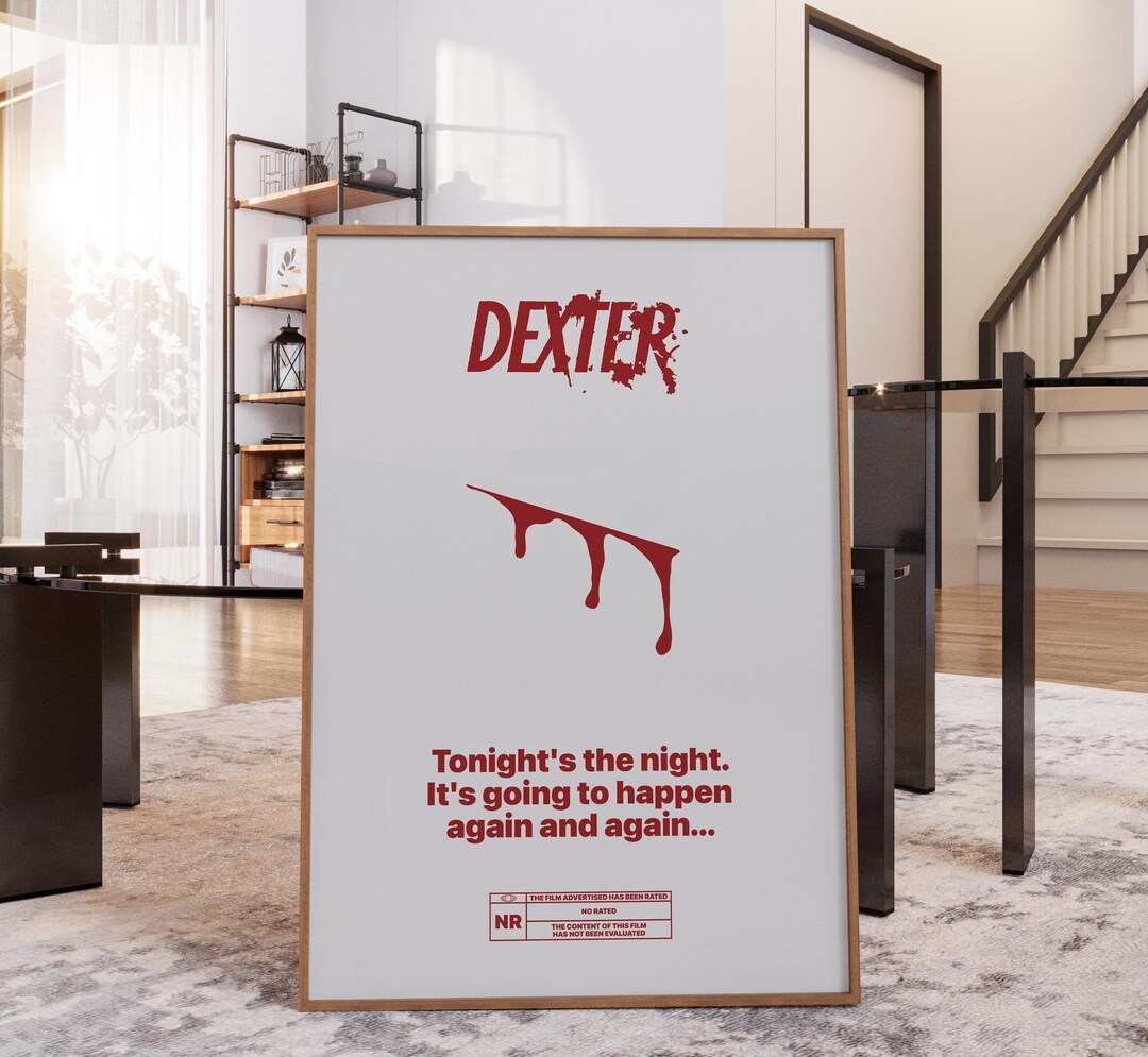 Dexter Poster Printable Dexter Illustration Movie Print Gift Idea for ...