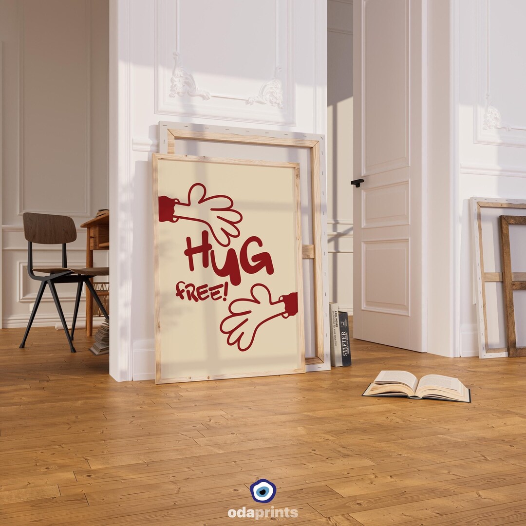 Printable Hug Free Wall Art, Valentines Day Print, Hug More Print ...