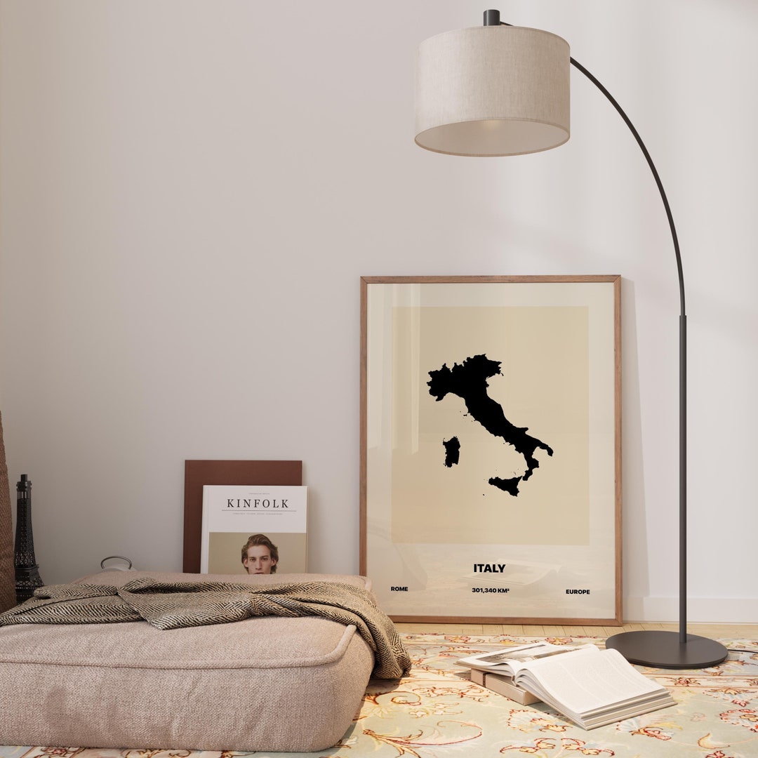 Italy Map Poster Printable Rome City Map Poster Italy Wall Art Gift ...