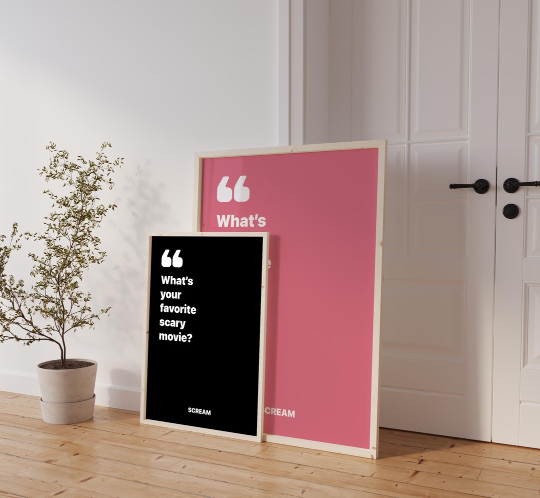 Scream Movie Posters Set of 2 Printable Movie Illustration, Gift for ...