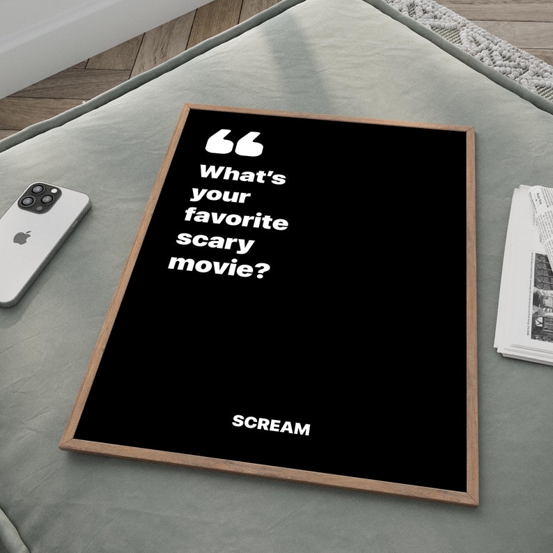 SET OF 2 Scream Posters Printable Scream Illustration Gift Idea Movie ...