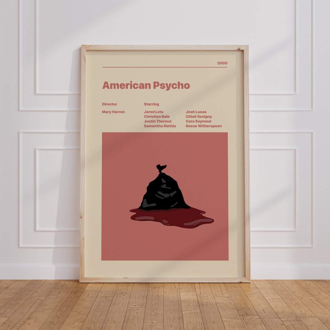 American Psycho Poster Printable American Psycho Movie Wall Art Gift ...