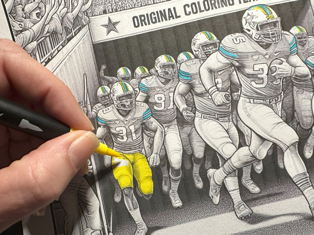 3 Printable Coloring Pages Feature American Football Players! - Etsy