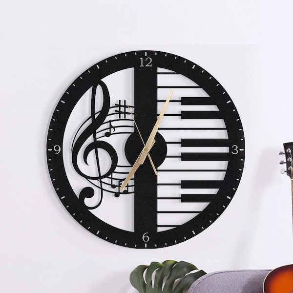 Music Sign Wall Clock - Etsy