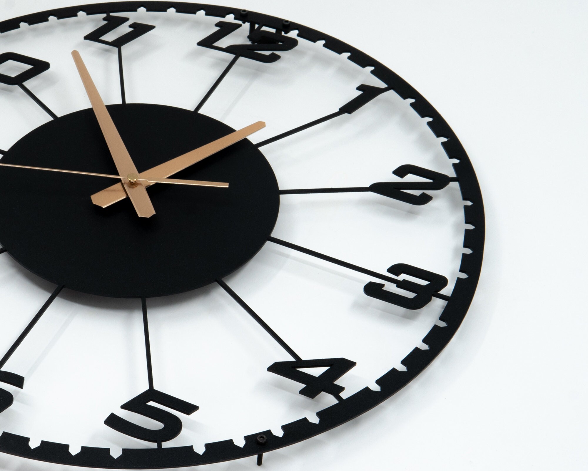 Numeric Simple Wall Clock With Hand Color Option, Large Wall Clock ...