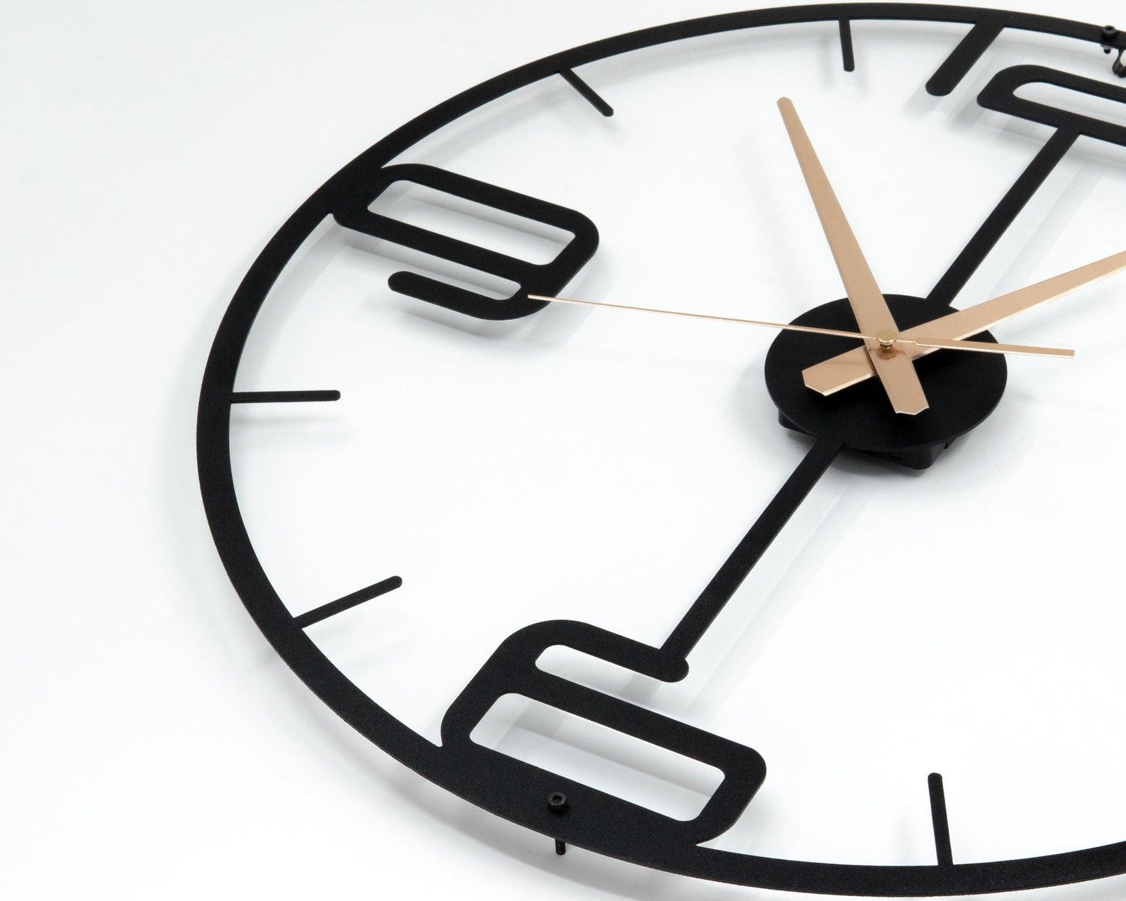Oversized Metal Wall Clock: Handmade Latin Numerals, Modern Art - Etsy