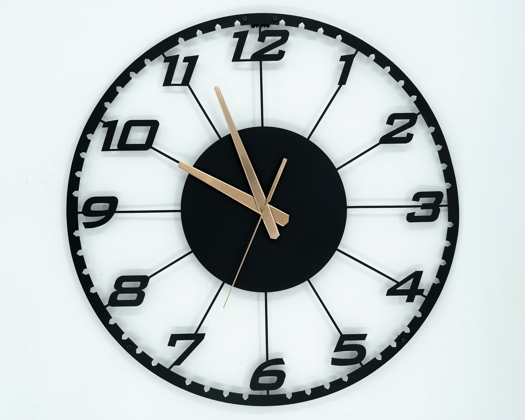 Numeric Simple Wall Clock With Hand Color Option, Large Wall Clock ...