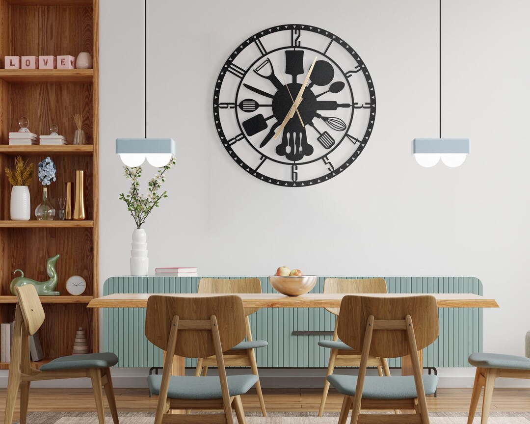 Numeric Metal Kitchen Wall Clock, Kitchen Wall Clock, Kitchen Themed ...