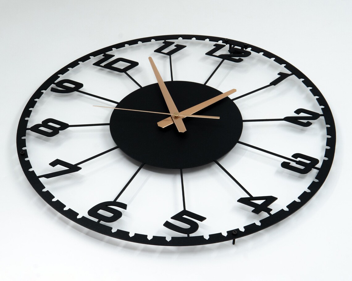 Numeric Simple Wall Clock With Hand Color Option, Large Wall Clock ...