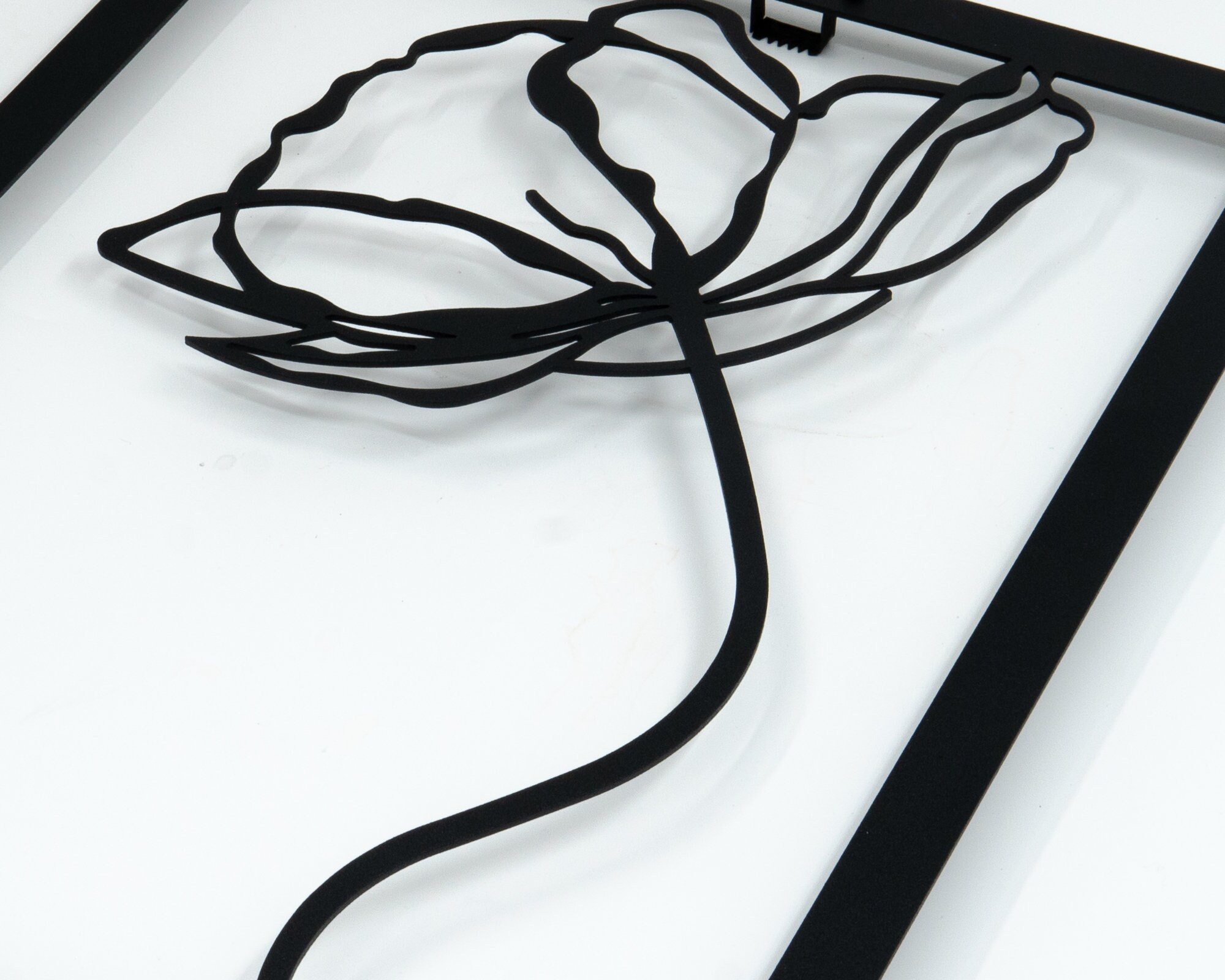 Set of 3 Flowers Metal Wall Art, Poppy Flowers Metal Decor, Metal ...