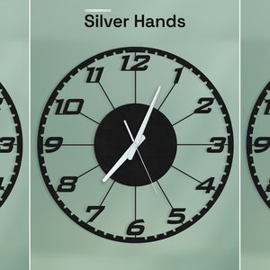 Numeric Simple Wall Clock With Hand Color Option, Large Wall Clock ...