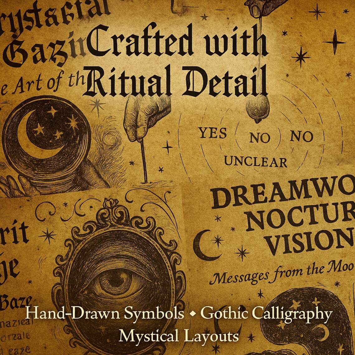 Divination Grimoire Pages: Tarot, Dream Journal, Third Eye (PDF ...