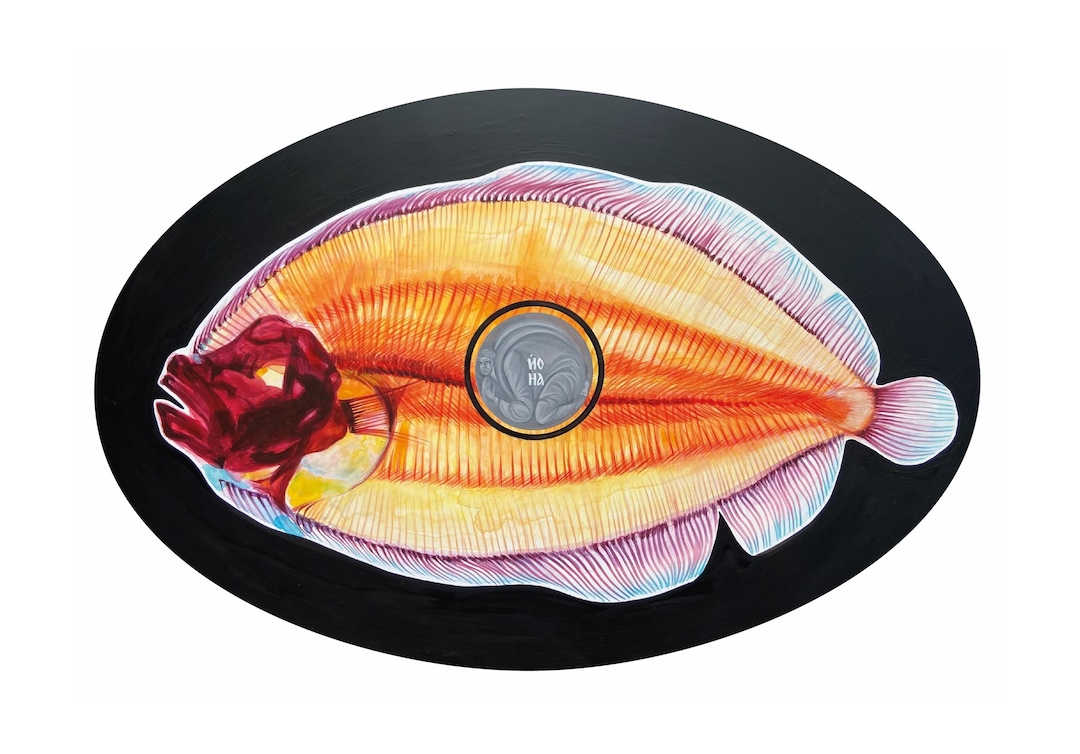 Prophet Jonah in the Fish | Religious Icon | Handmade Christian Artwork ...