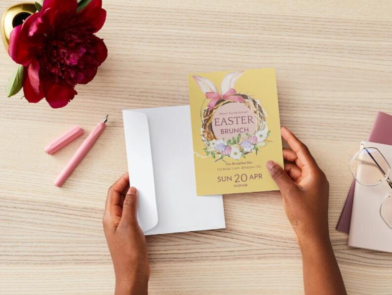 Easter Celebration Invitation. Classic Easter Theme. Instantly Download ...
