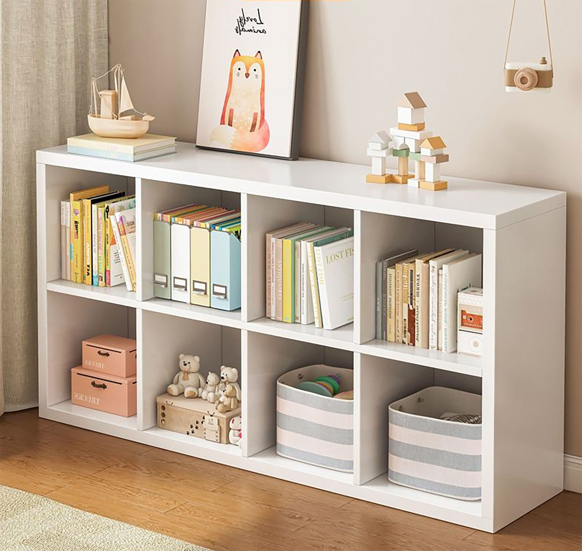 Multi-functional Smart Wooden Bookshelf Made of MDF Wood Covered With ...