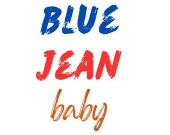Blue Jean Baby, Black and White, Typographic Digital Download Wall Art ...