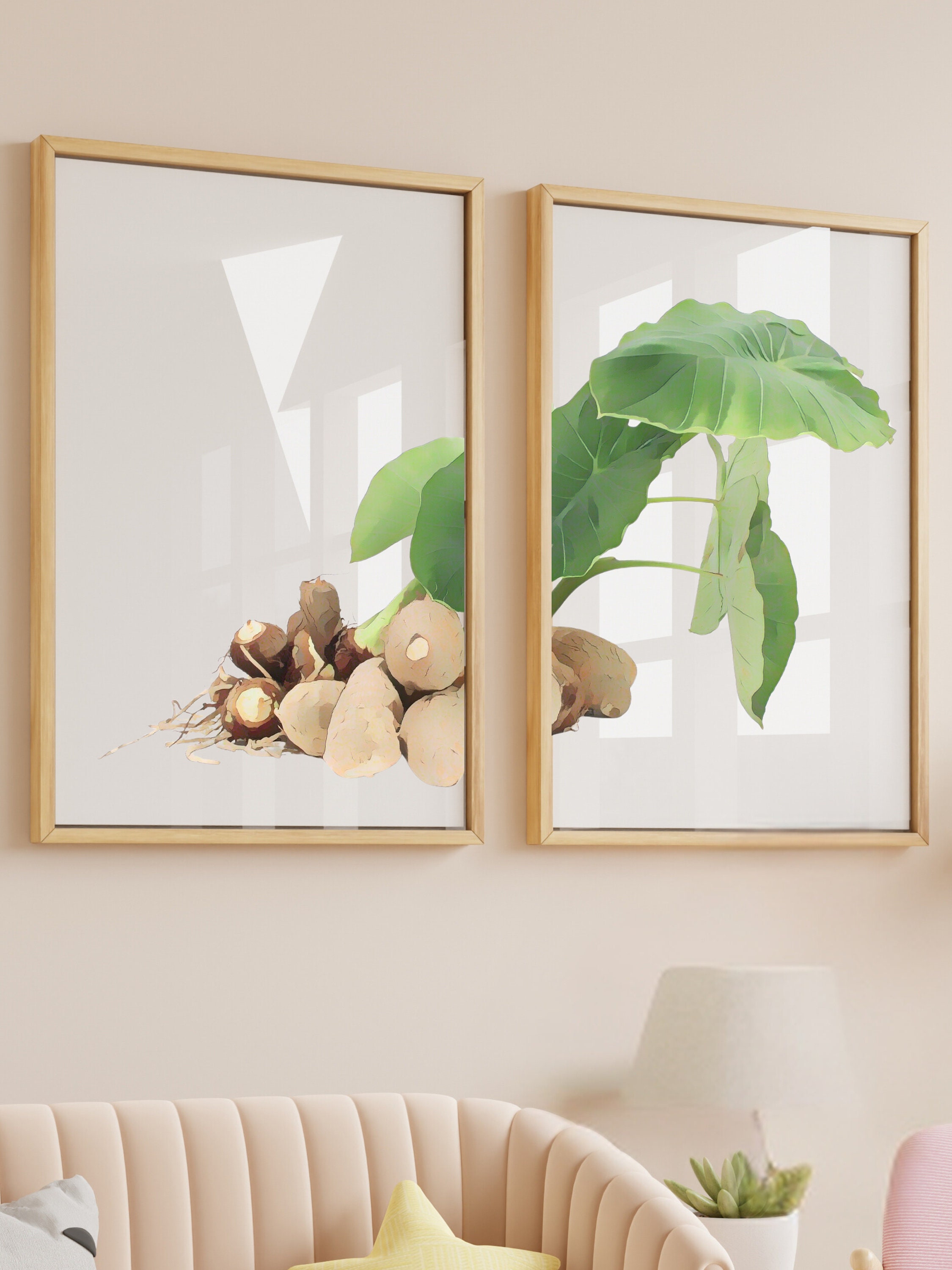 Hawaiian Taro Digital Wall Art | Tropical Botanical Print | Kalo ...