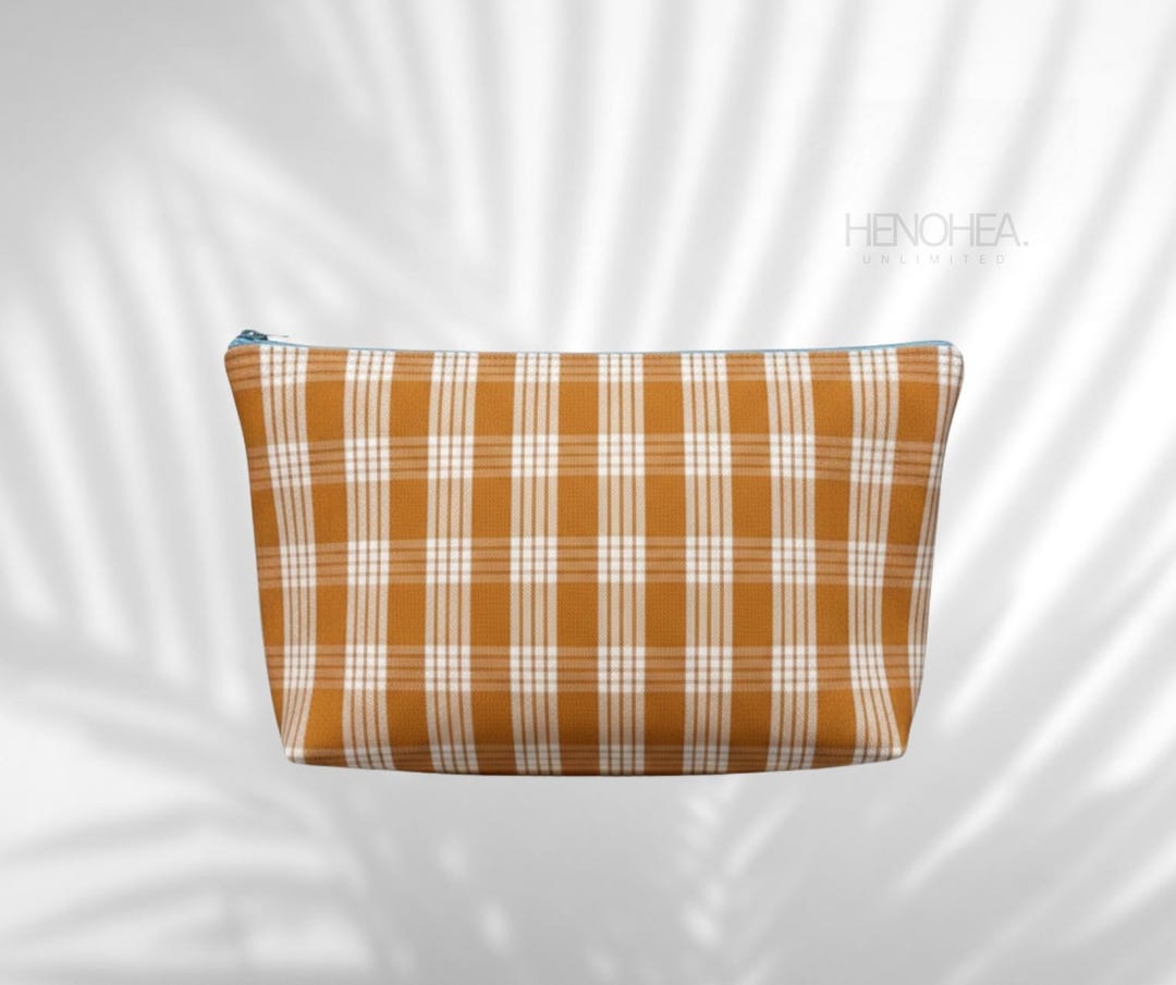 Hawaii Clutch | Palaka Zipper Pouch | Paniolo Print Makeup Bag | Travel ...