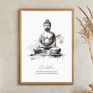 Buddha Wall Art, Printable Wall Art, Inspirational Quote Wall Decor ...