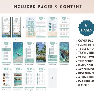 Travel Itinerary Template Weekend Getaway Trip Planner Custom Mobile ...