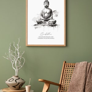 Buddha Wall Art, Printable Wall Art, Inspirational Quote Wall Decor ...