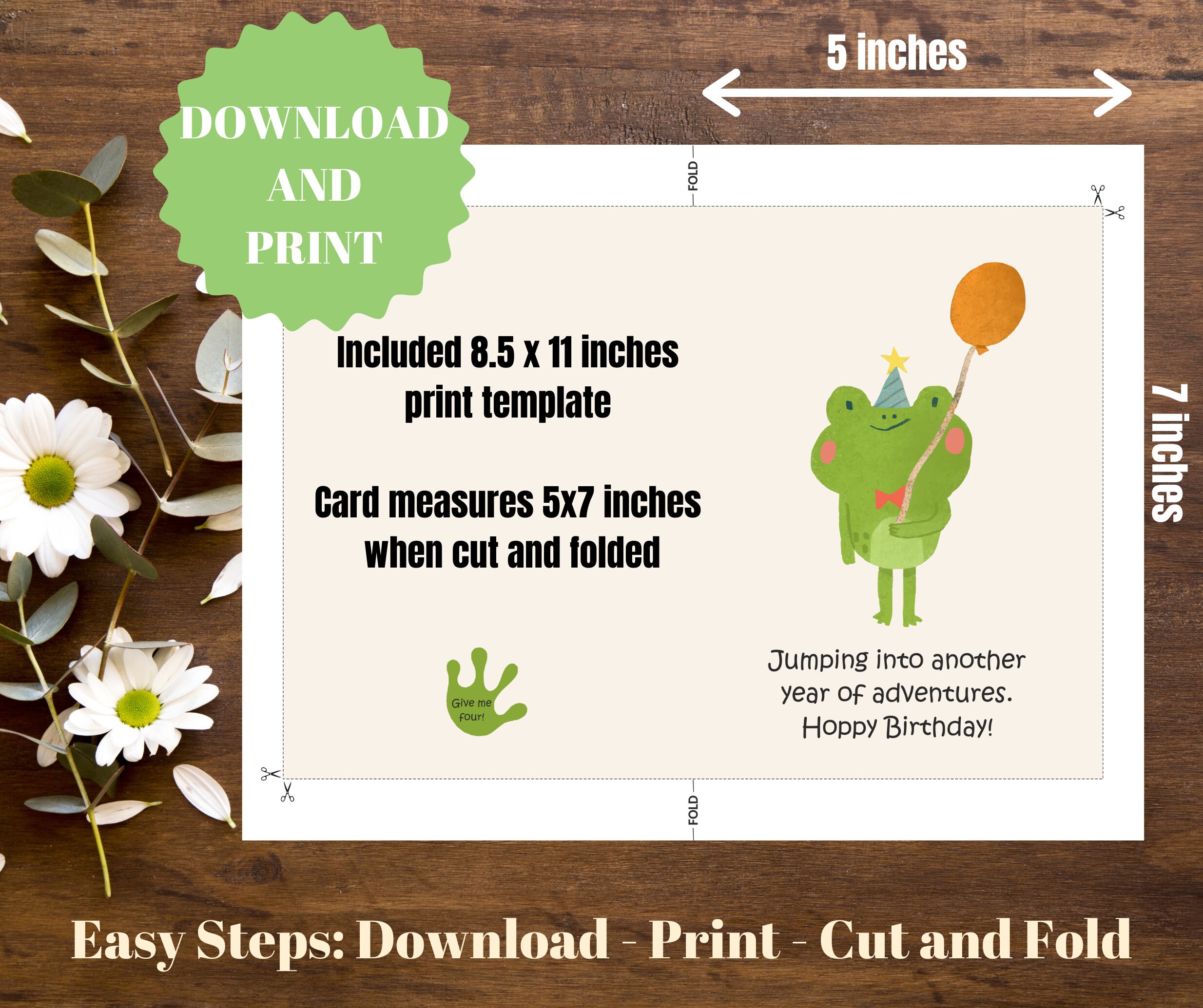 Hoppy Birthday Printable Funny Frog Birthday Card, Birthday Card Funny ...