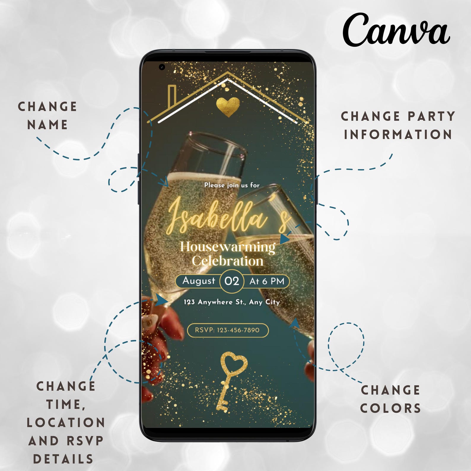 Digital Housewarming Party Invitation Animated House Warming Invite New ...
