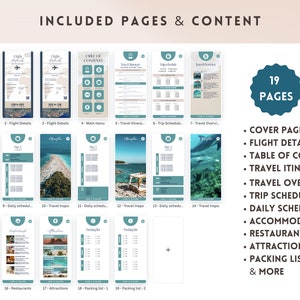 Travel Itinerary Template Weekend Getaway Trip Planner Custom Mobile ...