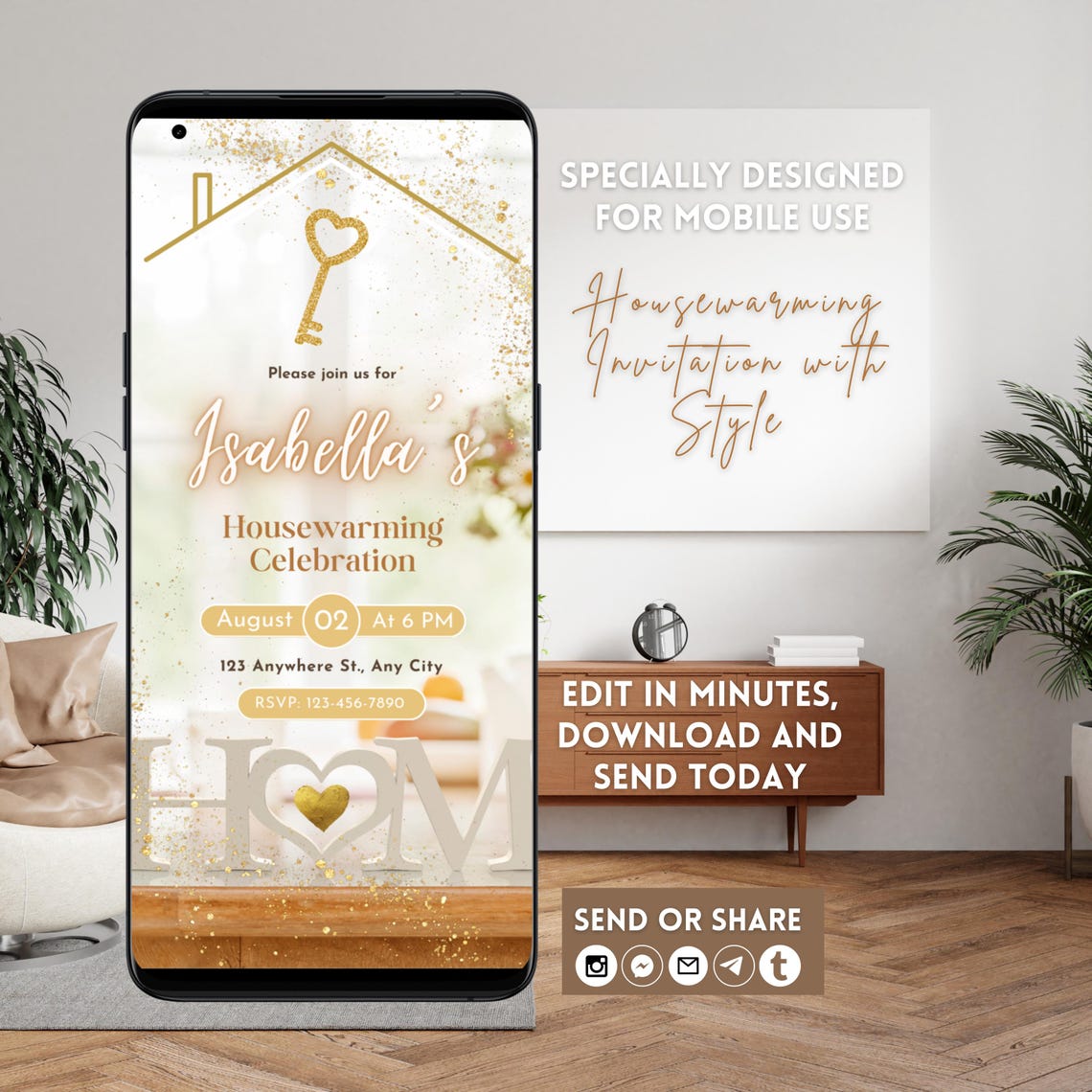 Housewarming Invitation Digital Animated House Warming Party Invite New ...